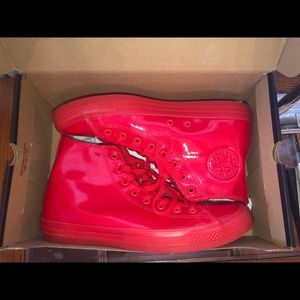 Converse | Shoes | Rare All Star Red Rubber Ct Hightop | Poshmark